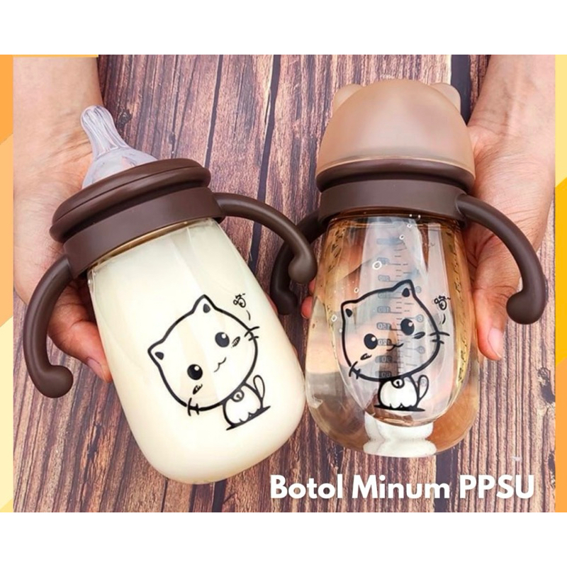 Jual BOTOL SUSU PPSU 240ML DENGAN GRAFITASI BALL ANTI KOLIK / BPA FREE / PPSU BOTOL SUSU BAYI ...