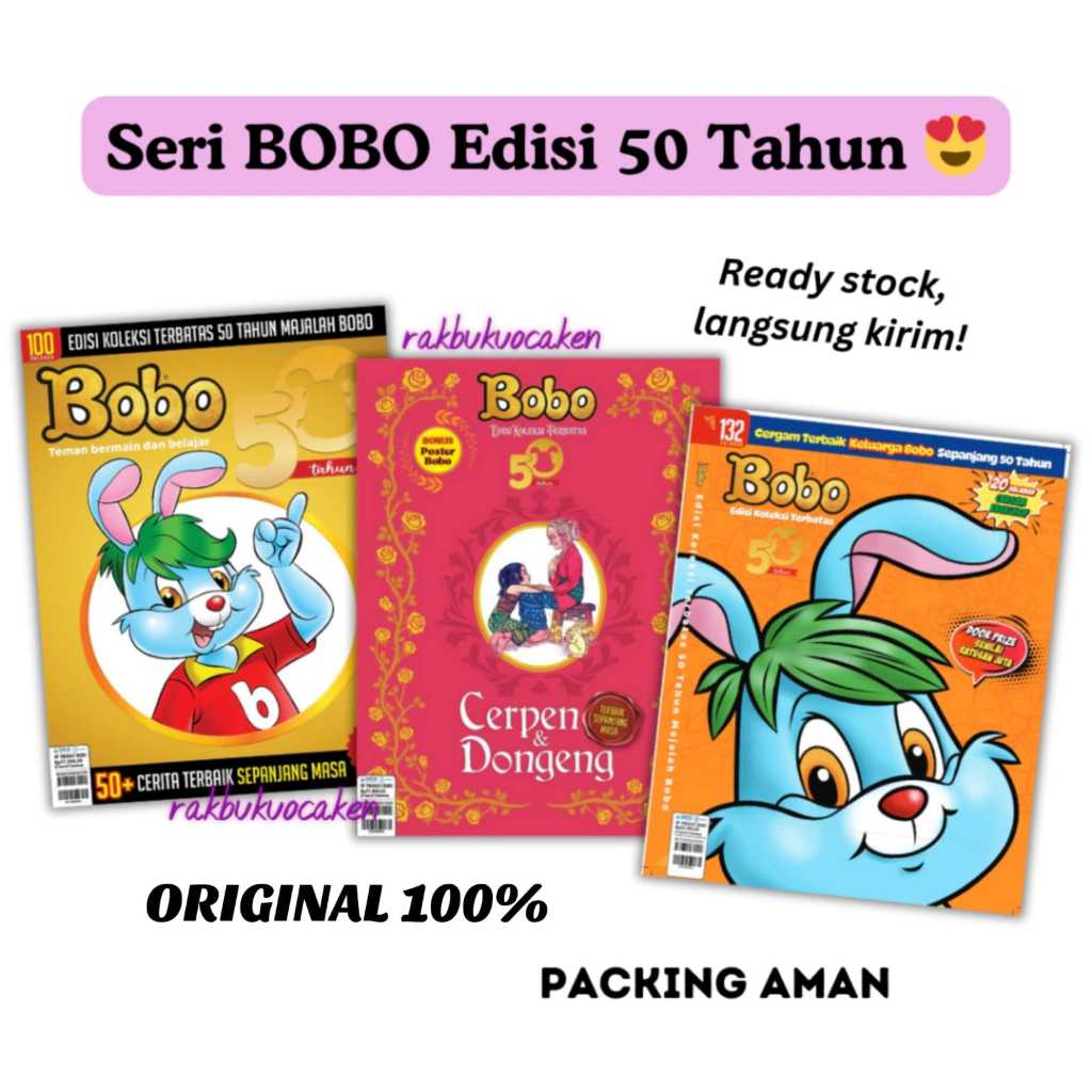 Jual Buku Majalah Bobo Edisi Koleksi Terbatas 50 Tahun Majalah Bobo – Cerpen Dan Dongeng Terbaik ...