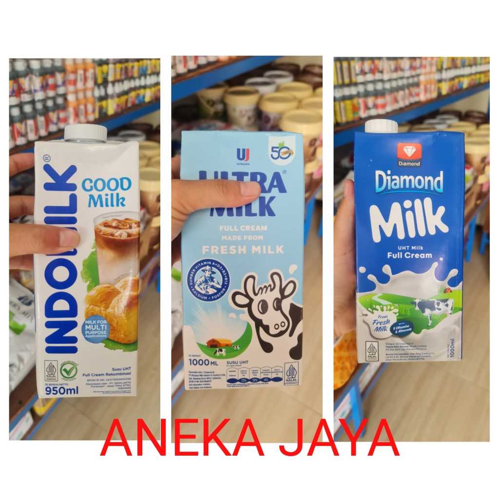 Jual Susu UHT Diamond / Ultra Milk / Indomilk Full Cream 1L (1 Liter ...