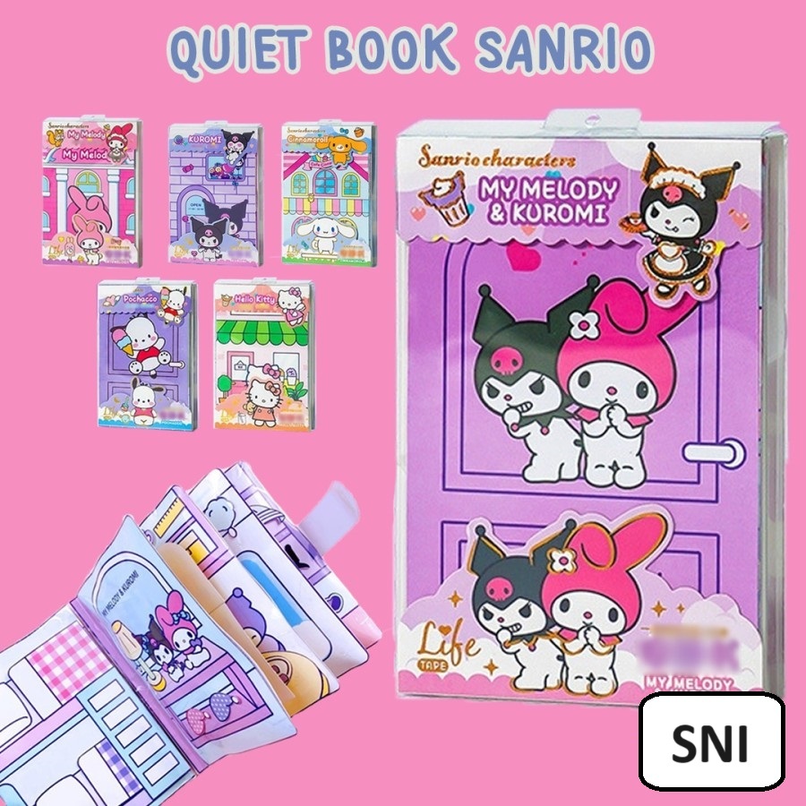Jual Mainan Anak DIY Quiet Book Sanrio Edukasi Aktifitas Busy Cool Book ...
