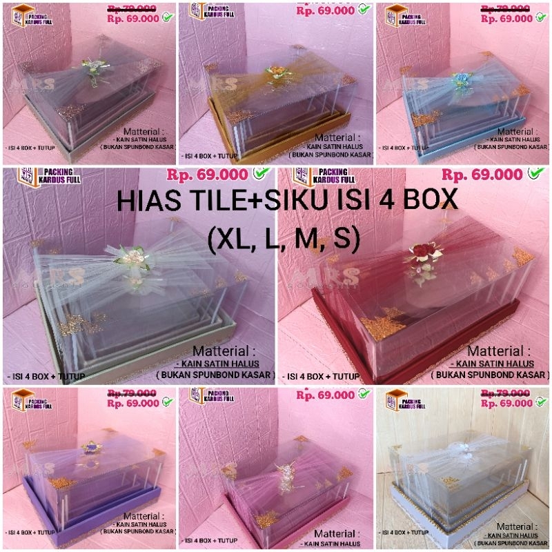Jual Kotak Seserahan Pernikahan Set Lengkap Isi 4 Box Hantaran Parcel Mika Unik Kekinian ...