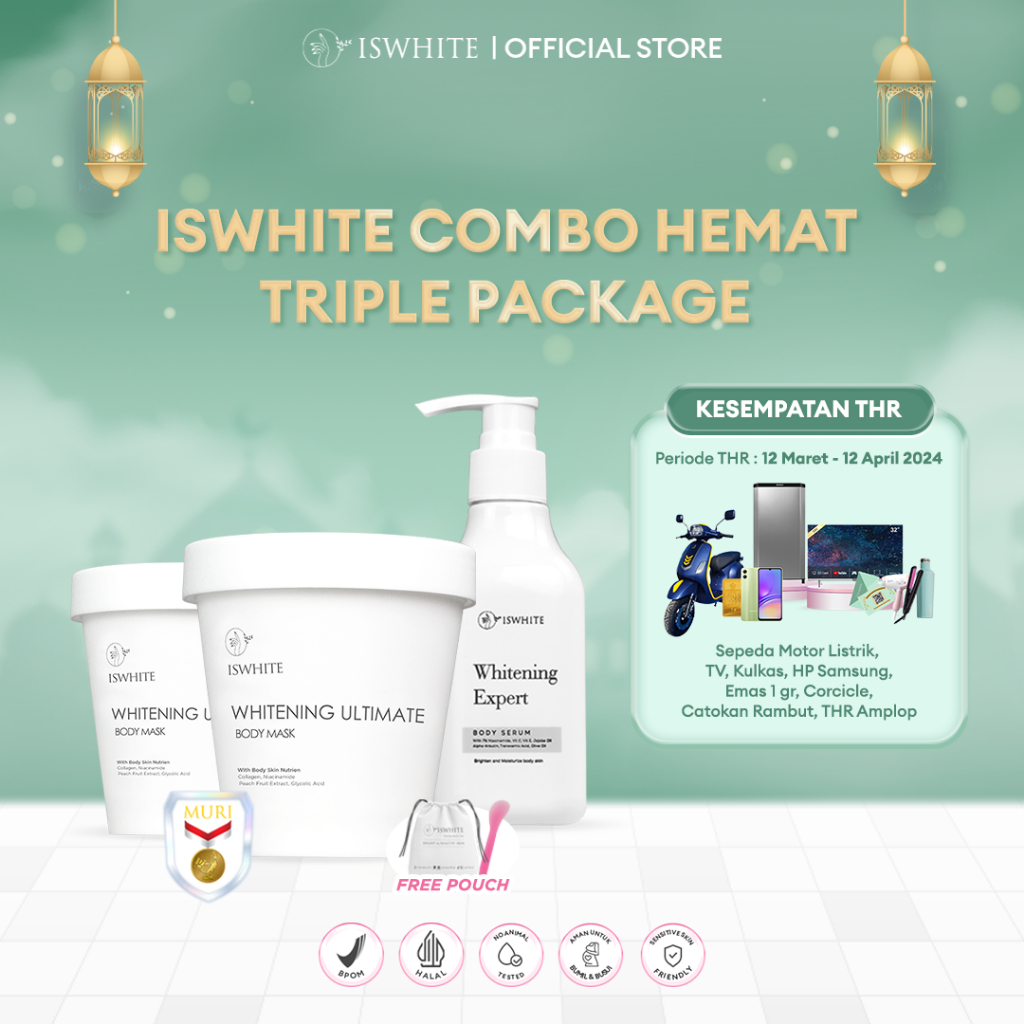 Jual ISWHITE COMBO HEMAT TRIPLE PACKAGE | BODY MASK | BODY SERUM ...