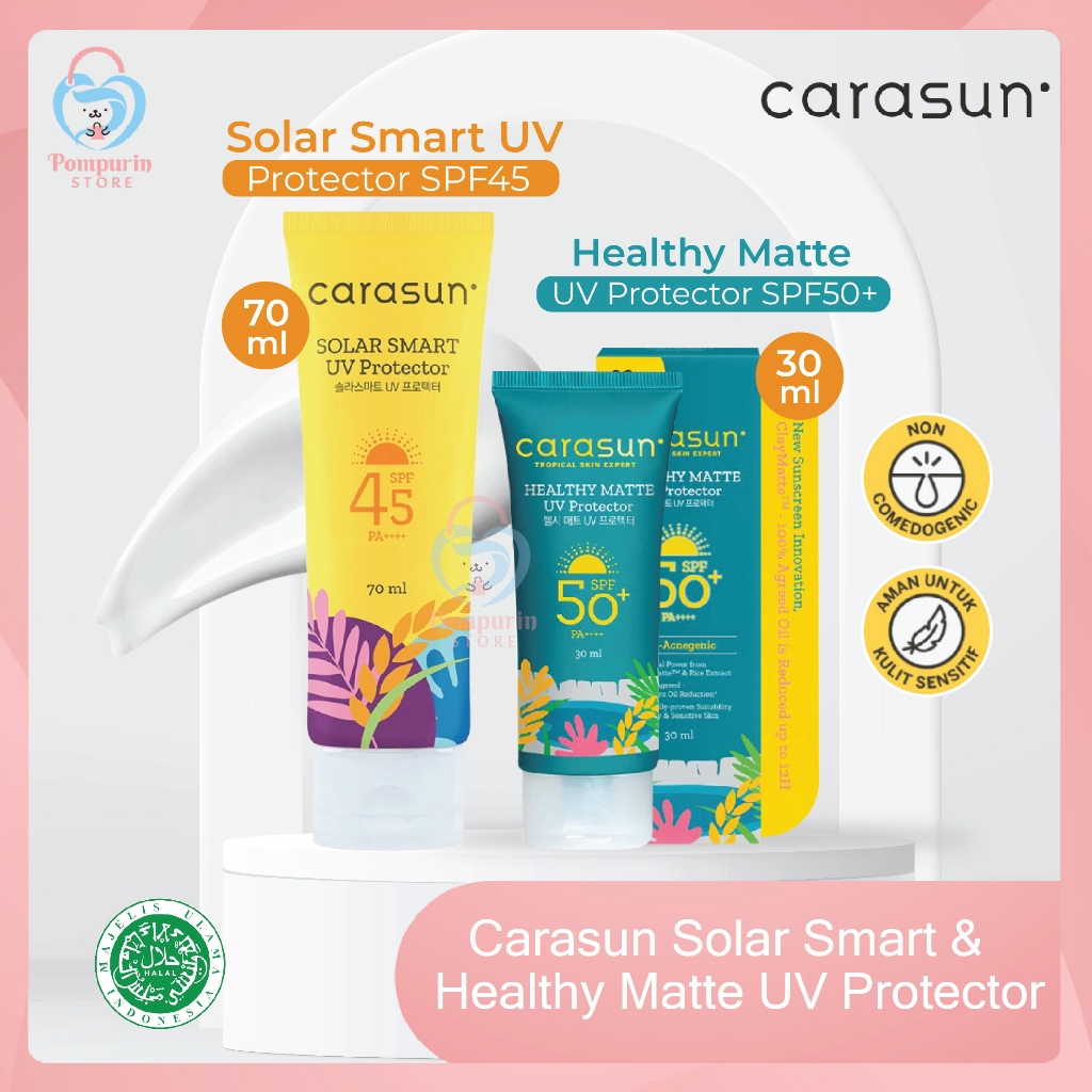 Jual Carasun Solar Smart UV Protector SPF45 PA++++ 70ml / Healthy Matte UV Protector SPF50+ PA ...