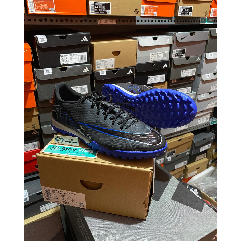 Jual Sepatu Futsal Nike Zoom Vapor 15 Academy TF Black Chrome DJ5635 ...