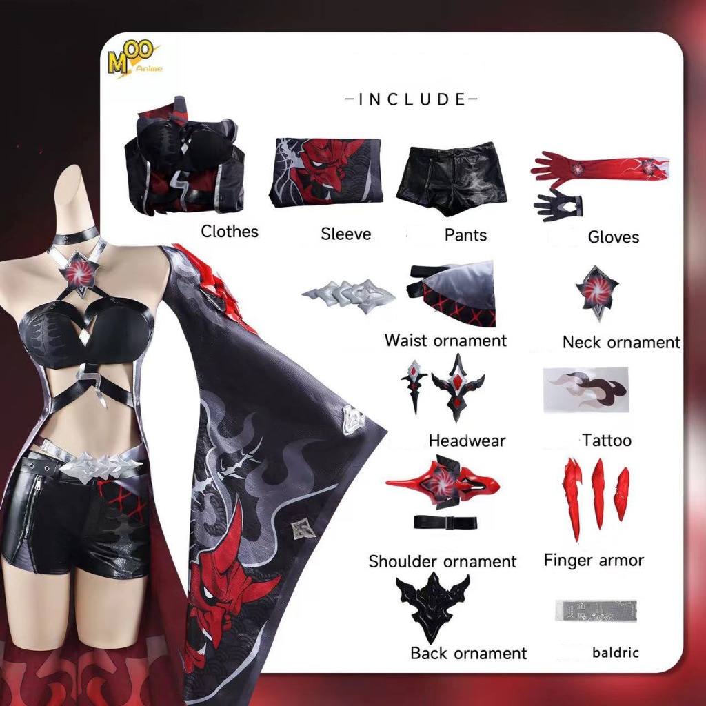 Jual Honkai: Star Rail cosplay costume Acheron cosplay costume and wig ...