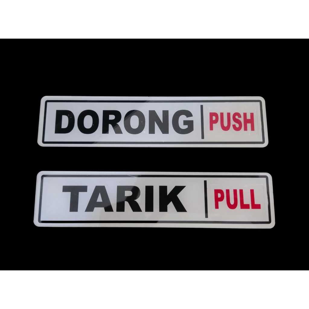 Jual Acrylic sign tulisan TARIK & DORONG 1 SET / Model Landscape push ...