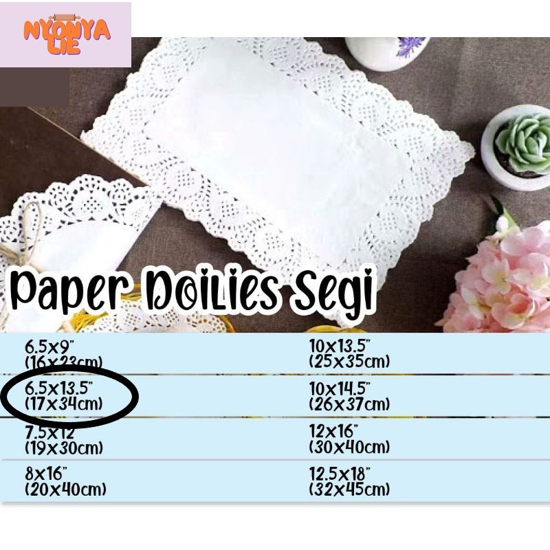 Jual DPR02 17x34 Cm 50 Lembar Doilies Paper Kertas Renda Tatakan Alas ...