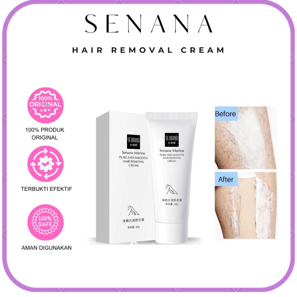 Jual SENANA Marina Hair Removal Cream Penghilang Bulu Ketiak | Shopee Indonesia