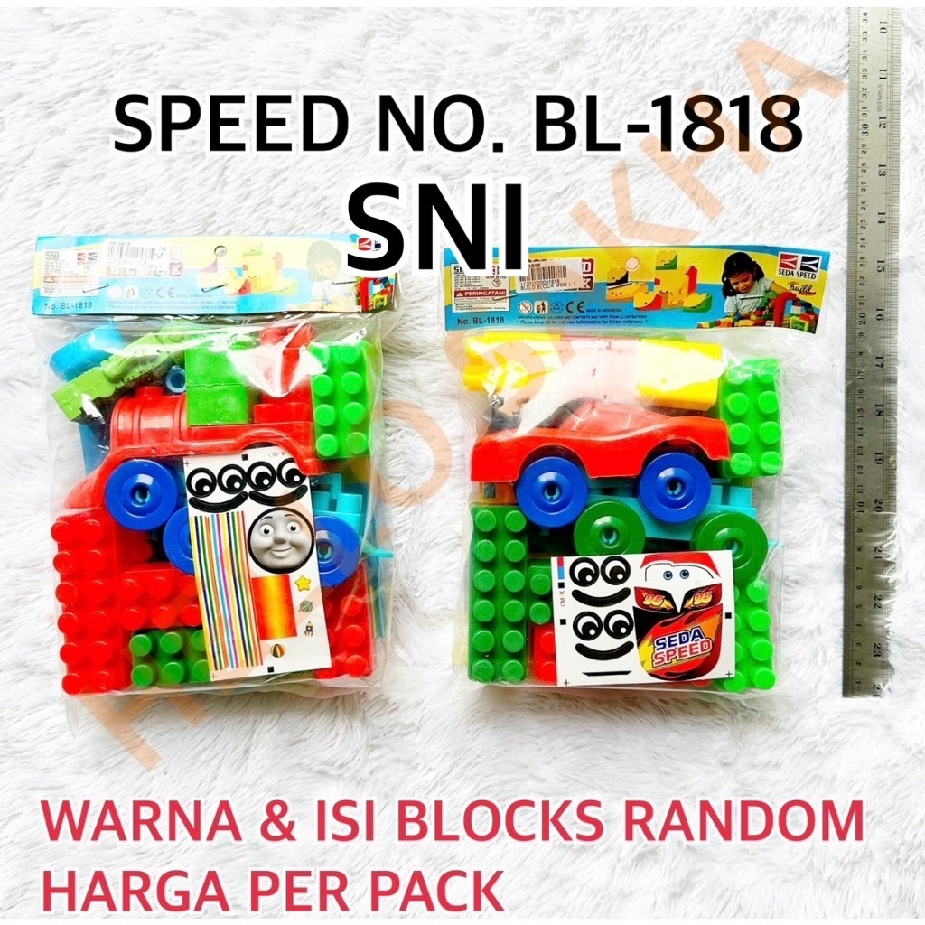 Jual MAINAN SPEED NO. BL-1818 BUILD BLOCK KEMASAN KANTONG BALOK SUSUN ...