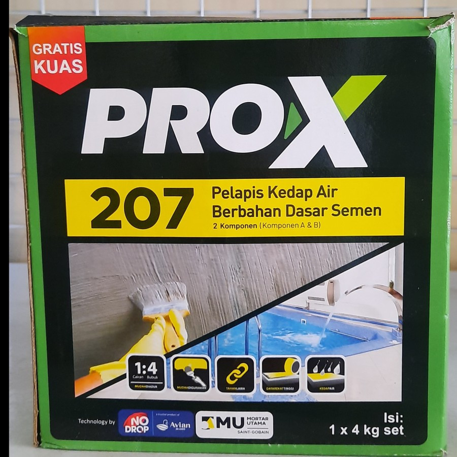 Jual Pro X 207 Waterproofing pelapis kedap air bahan dasar semen 4 kg ...