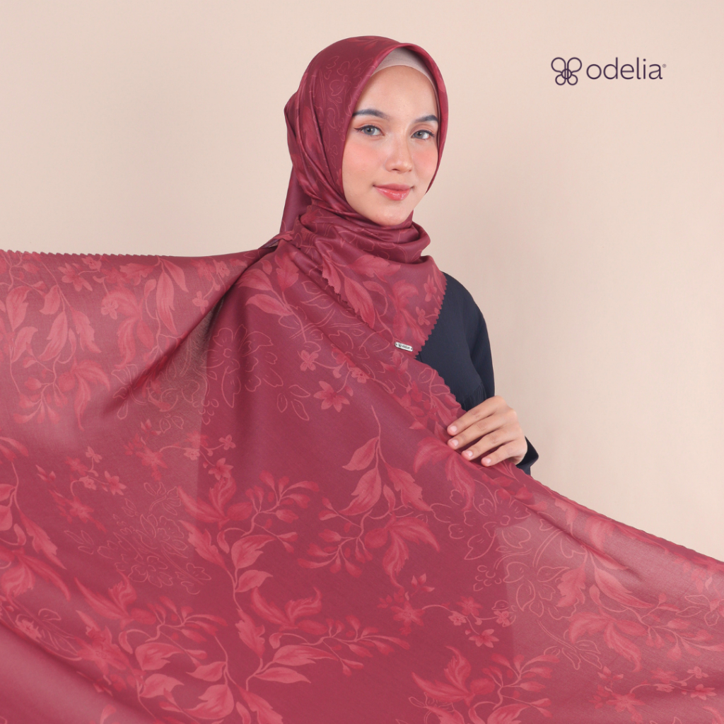 Jual Odelia - Malen Scarf I Hijab printing segi empat motif I Segiempat premium I Jilbab motif ...