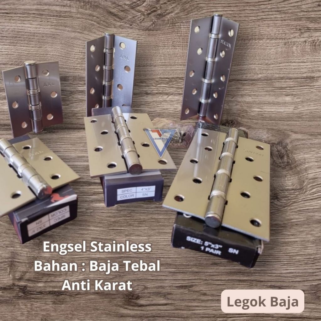 Jual Engsel merk AXL 4 inch / Engsel Stainless Steel / Engsel Pintu ...