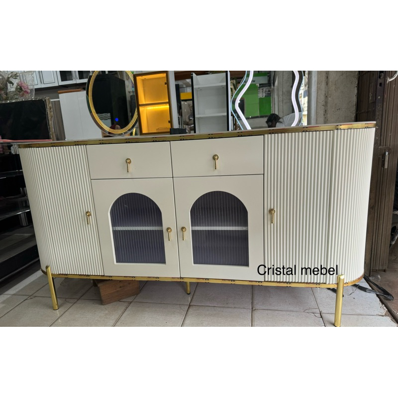 Jual Buffet Import Granit (Body MDF + Besi) | Shopee Indonesia