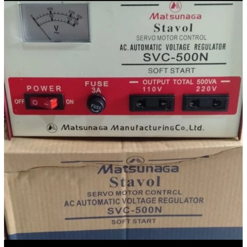 Jual stabilizer stavol Matsunaga svc 500 VA stavol automatis voltase ...