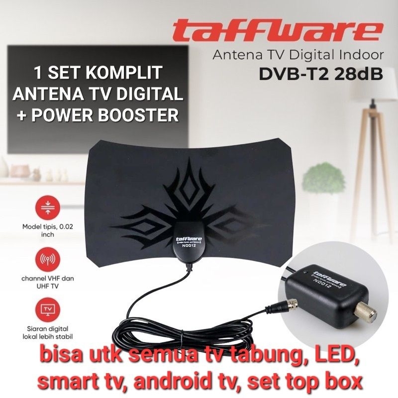 Jual Antena TV Digital DVB-T2 HDTV Satellite with Signal Booster ...