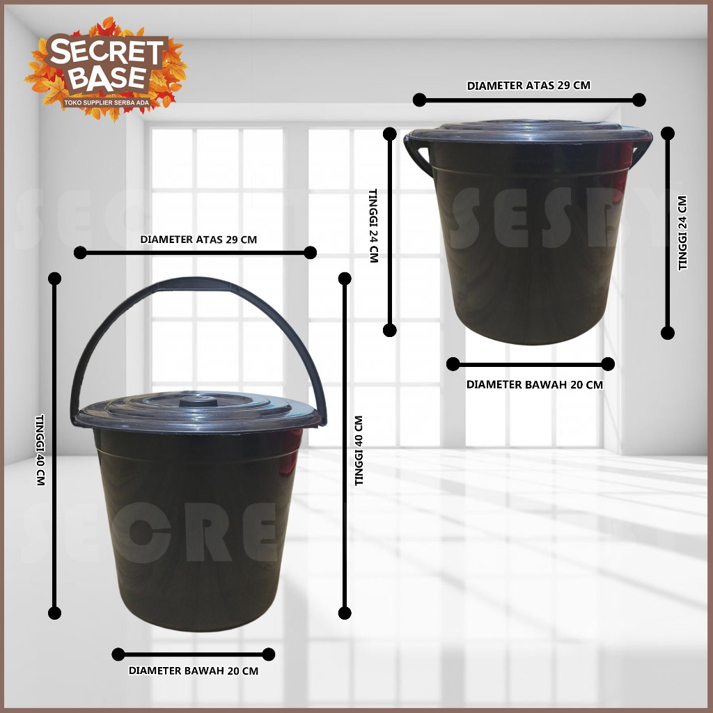 Jual TIMBA AIR TUTUP - Gagang / Timba / Ember Tutup / Ember Plastik ...