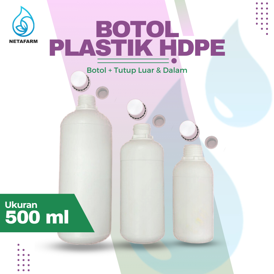Jual Botol Plastik HDPE 500 ml + Tutup dalam & luar | Shopee Indonesia