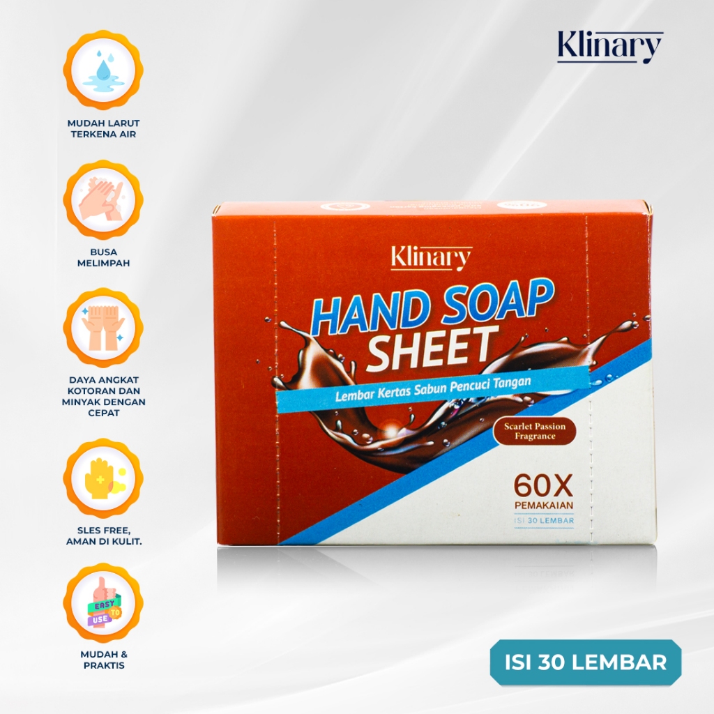Jual KLINARY HAND SOAP KONSENTRAT Lembar Kertas Sabun Cuci Tangan ...