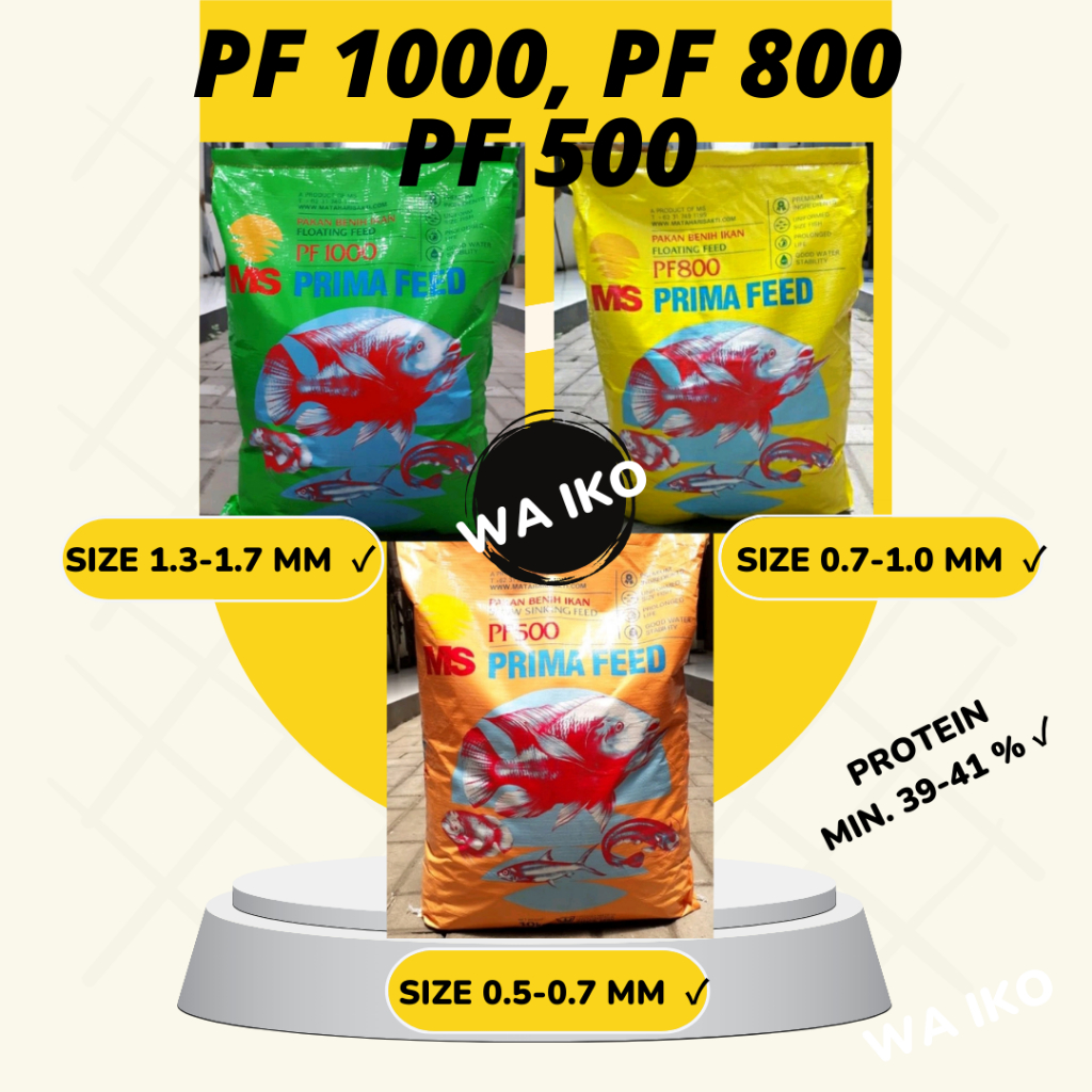 Jual PF 1000 PF 800 PF 500 1 KG PAKAN MAKANAN BENIH BURAYAK IKAN LELE ...