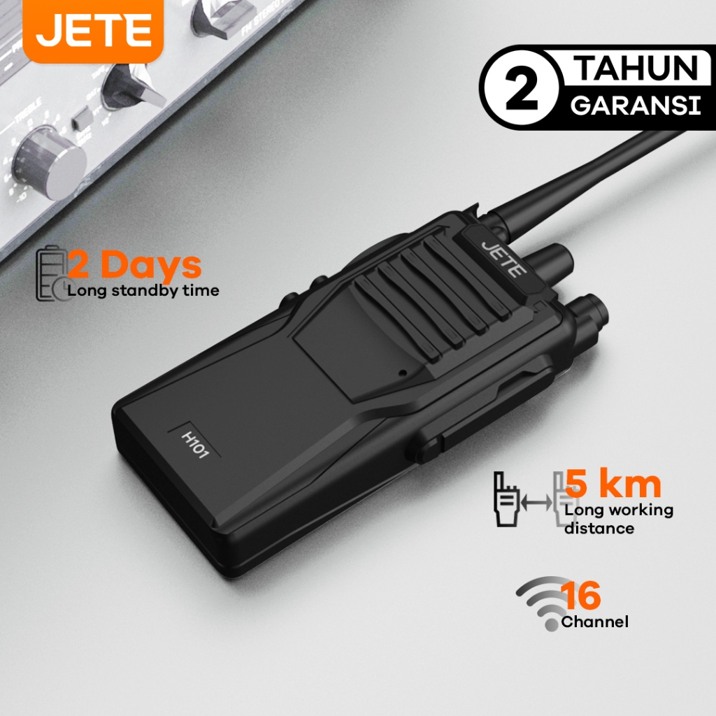 Jual HT Handy Talky Walkie Talkie 16 Channel JETE H101 Jarak 5km LED ...