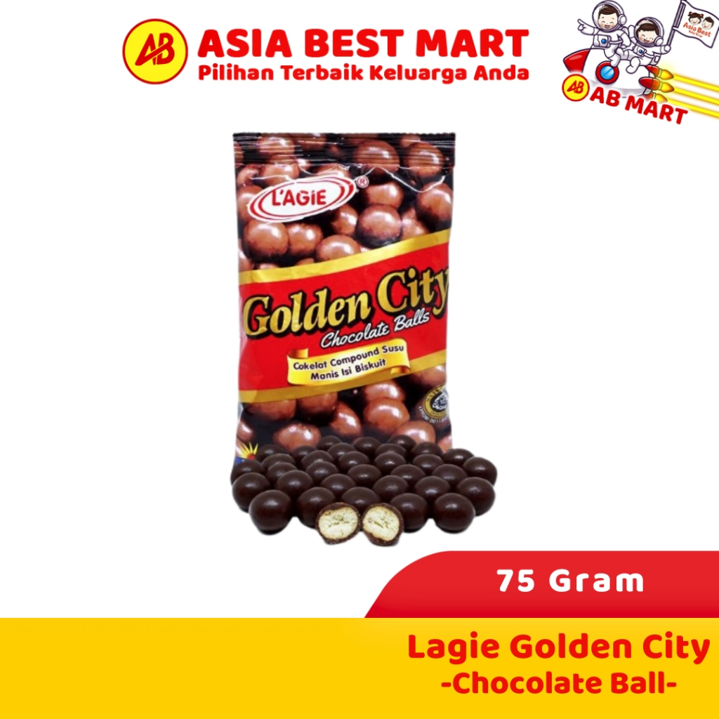 Jual Lagie Coklat Biskuit Golden City Chocolate Ball 75Gr Snack Cemilan | Shopee Indonesia