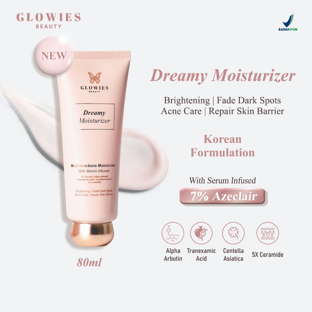 Jual GLOWIES BEAUTY Dreamy Moisturizer | Pelembab Wajah | Skin Barrier ...