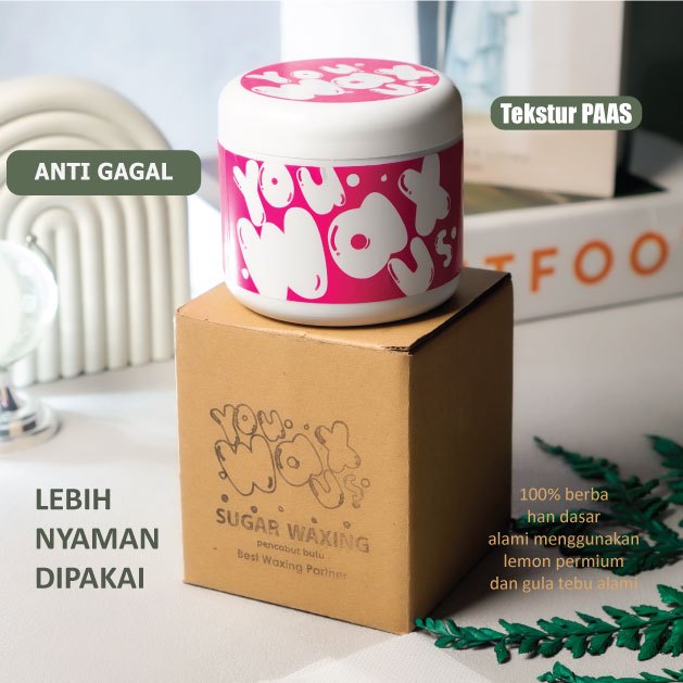 Jual ORIGINAL YOU WAX US WHITE 450gram You wax us sugar waxing 450ml ...