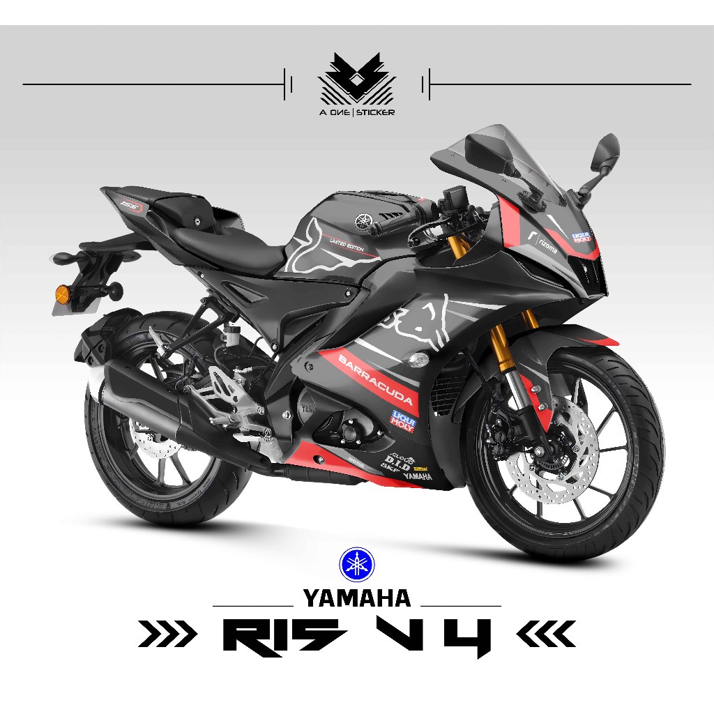 Jual STICKER STRIPING YAMAHA R15V4 MOTIF 1 / SEMIFULL / STOCK / STIKER ...