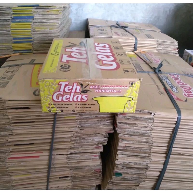 Jual KARDUS / DUS BEKAS MINUMAN GELAS LAYAK PAKAI TAMBAHAN PACKING ...