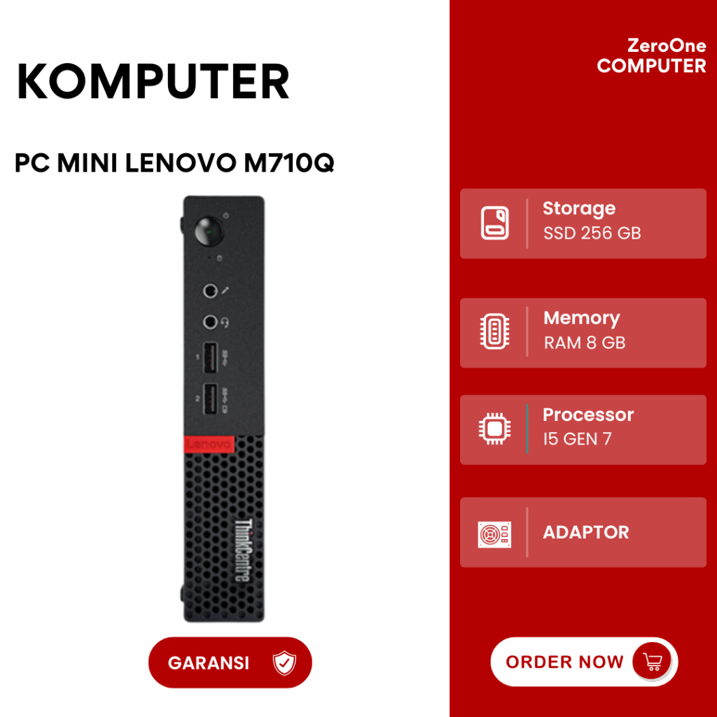 Jual Pc Mini Lenovo M710q\m910q Core i5 Gen 7 Ram 8Gb Ssd 256Gb ...