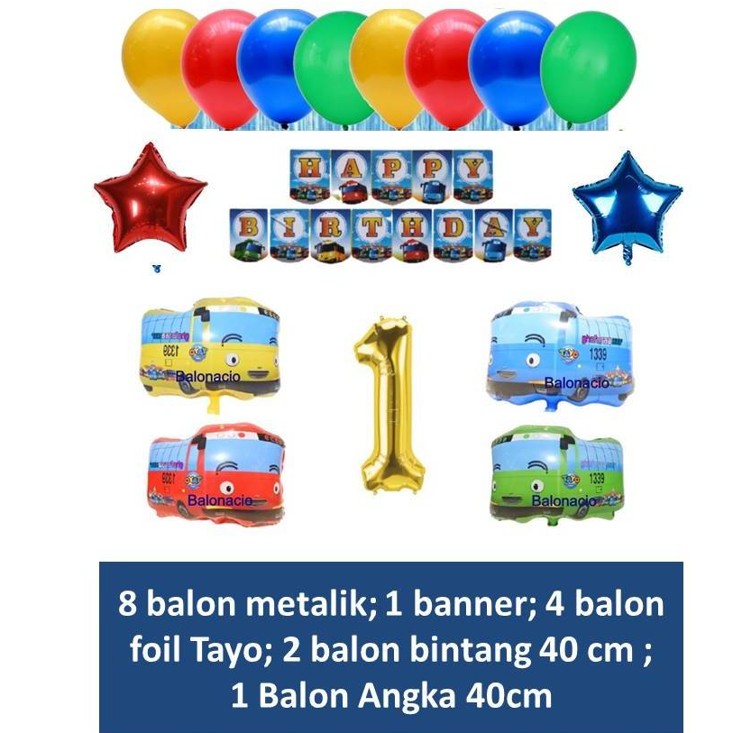 Jual [Paket A] Dekorasi Tema TAYO | Shopee Indonesia