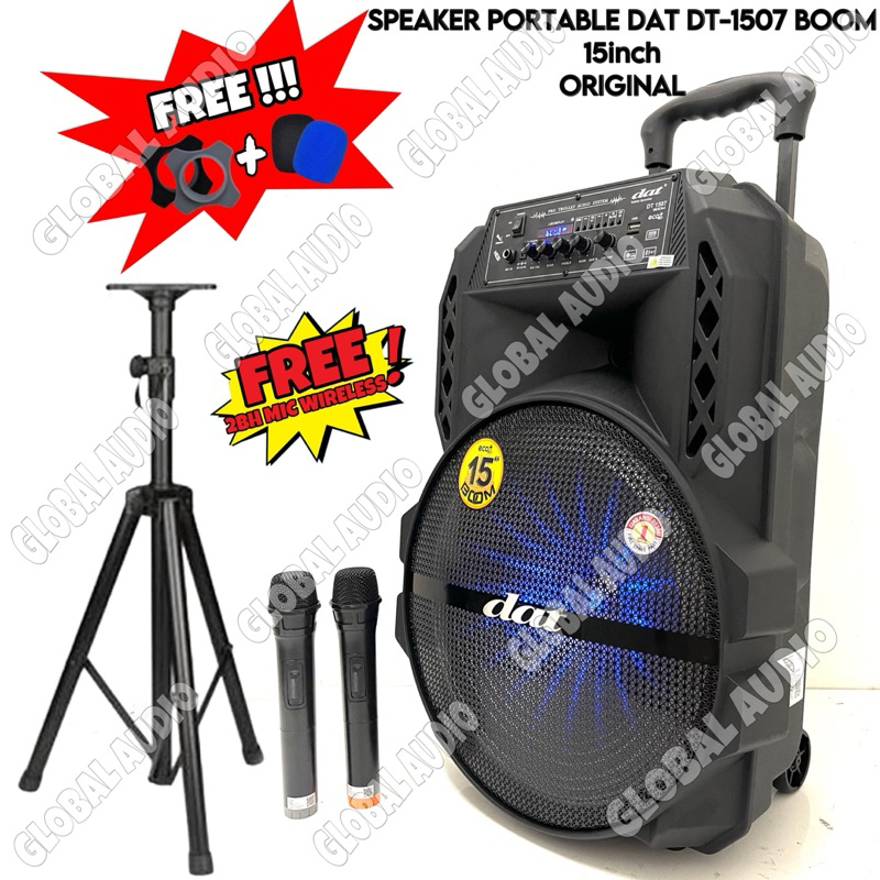 Jual Speaker Portable DAT DT 1507 BOOM 15inch Original Plus Stand , 2bh ...