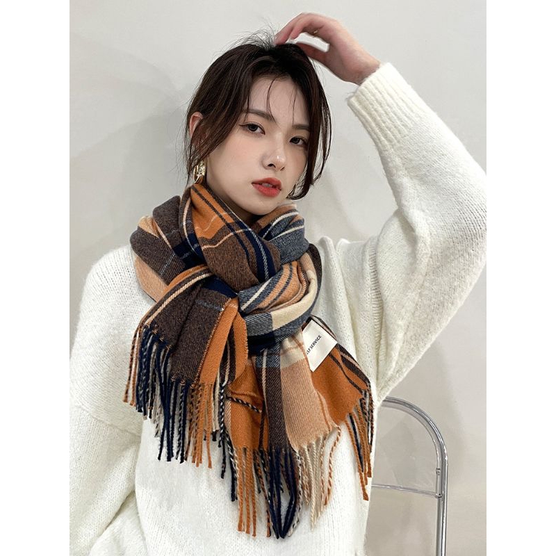 Jual NEW Syal Korea Scarf Wool Cashmere Immitation Fashion Winter ...