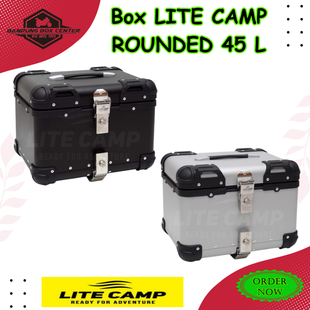 Jual Box Motor Alumunium 45L Lite Camp Rounded Box Motor Touring ...