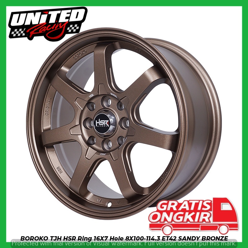 Jual VELG MOBIL RACING RING 16 BOROKO TJH HSR ET42 SANDY BRONZE BRIO IGNIS SWIFT AYLA R16 ...