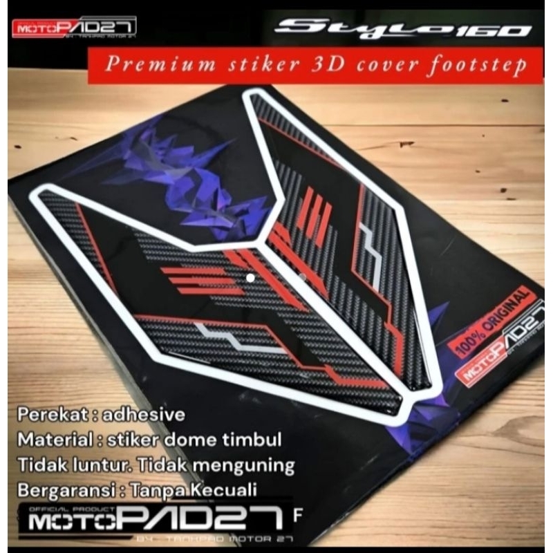 Jual stiker footstep STYLO 160 stiker resin premium Honda STYLO ...