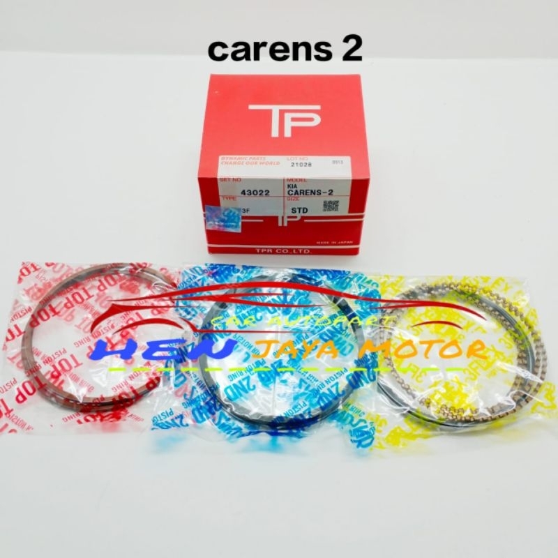 Jual RING PISTON SET CARENS 2 NEW STD ASLI TP JAPAN | Shopee Indonesia