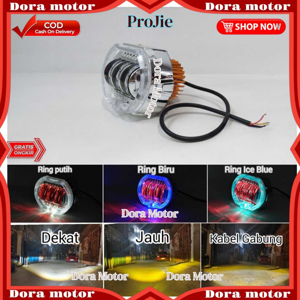 Jual Projie Biled 3 Lensa plus shroud dan devil jauh dekat d2 d3 bisa ...