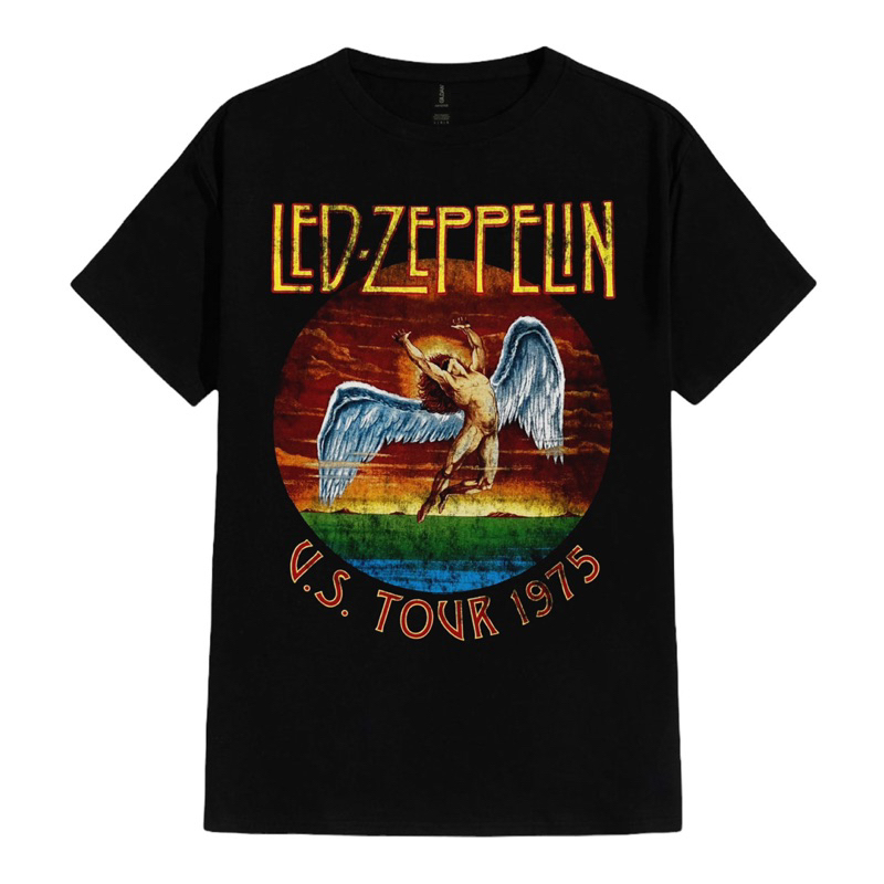 Jual T-SHIRT / KAOS BAND OFFICIAL LED ZEPPELIN - USA TOUR '75 | Shopee ...