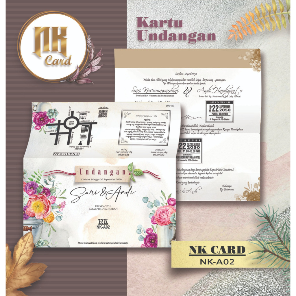 Jual NK Card NK-A02 Blangko Undangan | Shopee Indonesia