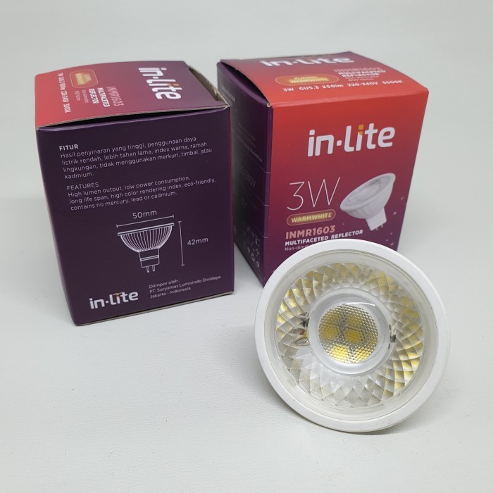 Jual Lampu LED SPOTLIGHT IN LITE MR16 Bohlam INLITE LED 3W 3 Watt MR16 ...