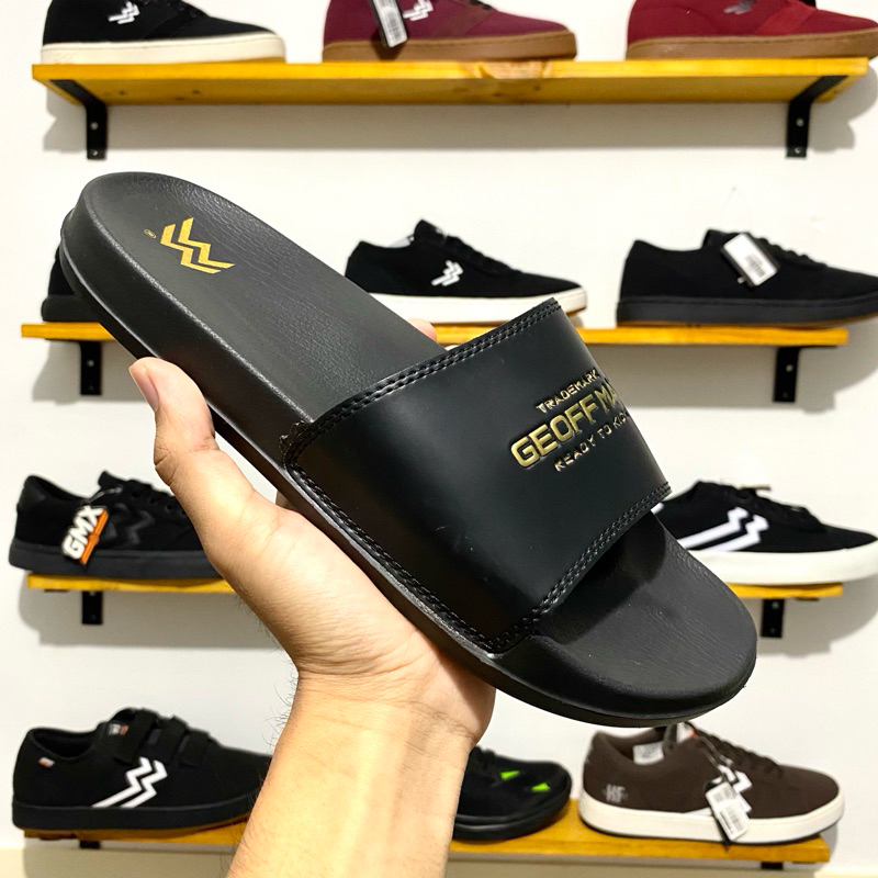 Jual Sandal Geoff Max Original - Trader Black | Slippers | Sandal ...