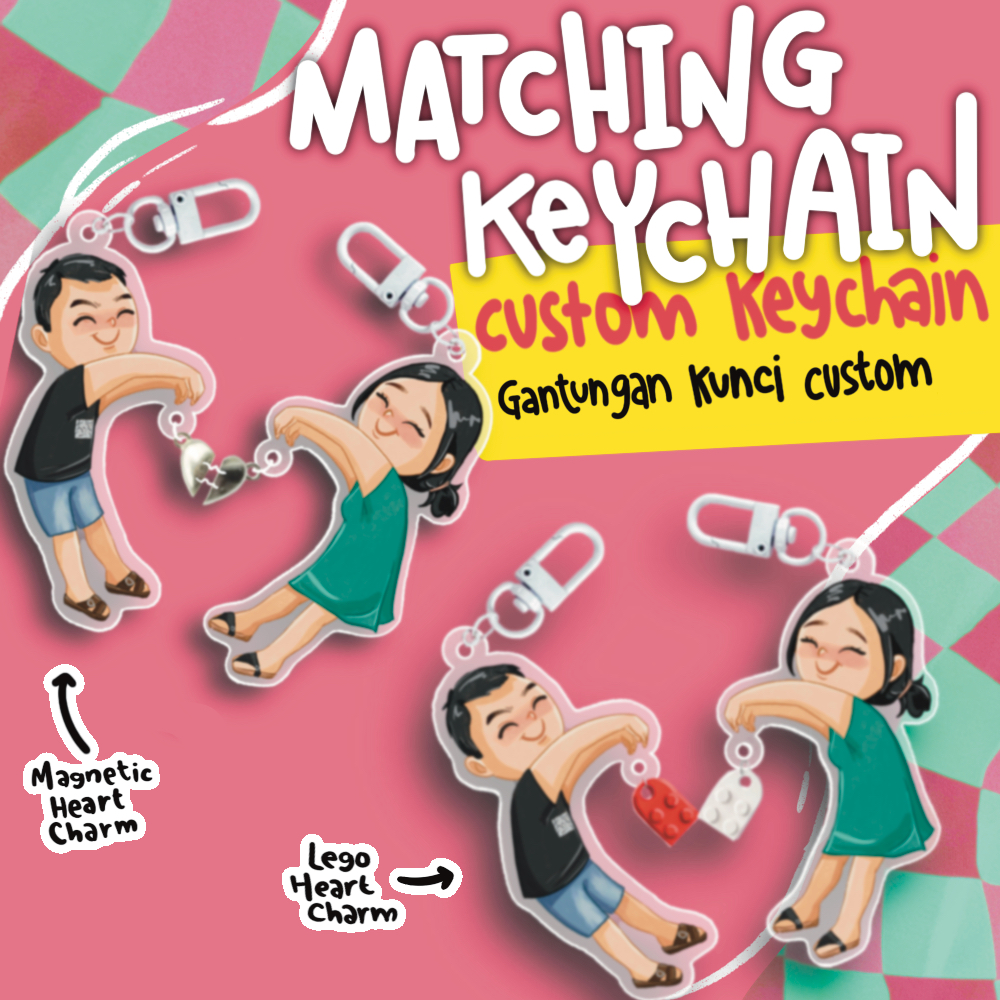 Jual CUSTOM KEYCHAIN (inspired by @nanooheart) / Keychain Custom ...