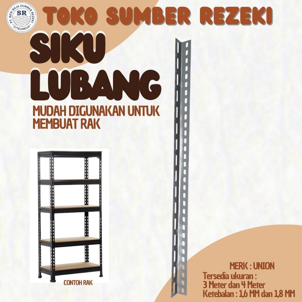 Jual SIKU LUBANG/SIKU UNTUK MEMBUAT RAK/SIKU LUBANG UNION | Shopee ...