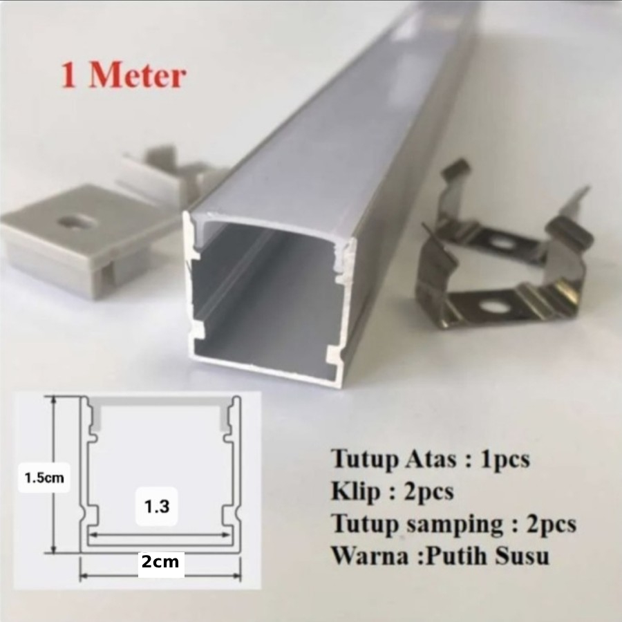 Jual Kap Housing Cover Casing Susu Acrylic LED bar dudukan list lis rel ...