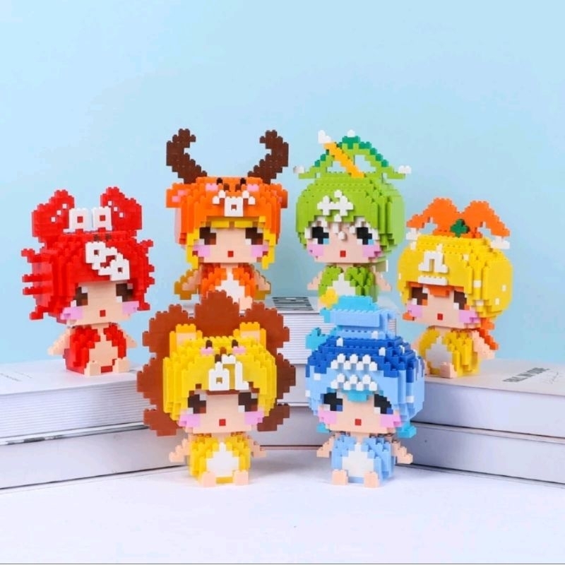 Jual Mainan Bricks ZODIAC LEGO Susun / Mini Gift Lucu Murah / Nano ...
