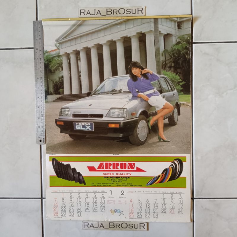 Jual Kalender jadul lawas tahun 1990 lengkap Poster iklan Suzuki Forsa ...