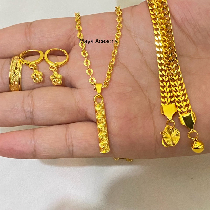 Jual Set Perhiasan Lengkap Kw Emas 24 k | Shopee Indonesia