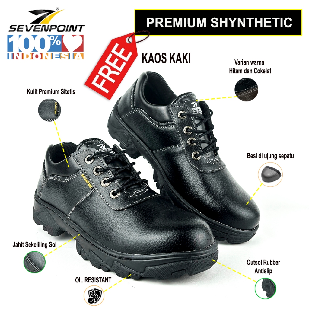 Jual Sepatu Safety Pria Original Wanita Ujung Besi Sefty Septy Shoes ...