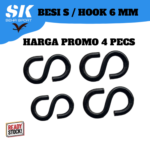 Jual Besi S- besi Hook 6MM 4 PECS - besi Gantungan Samsak Penggantung ...